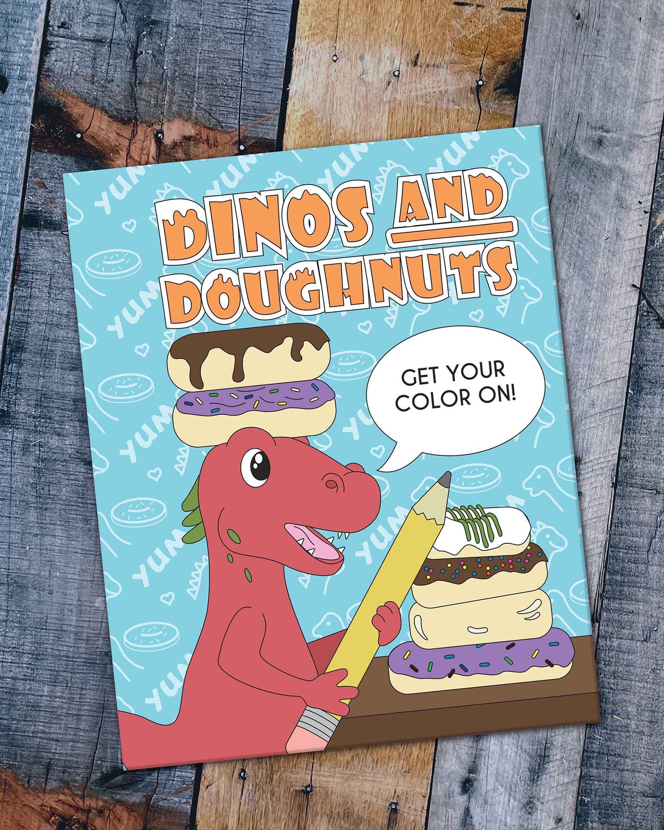 Dinos and Doughnuts – Fun Dinosaur & Donut Coloring Book for Kids ...